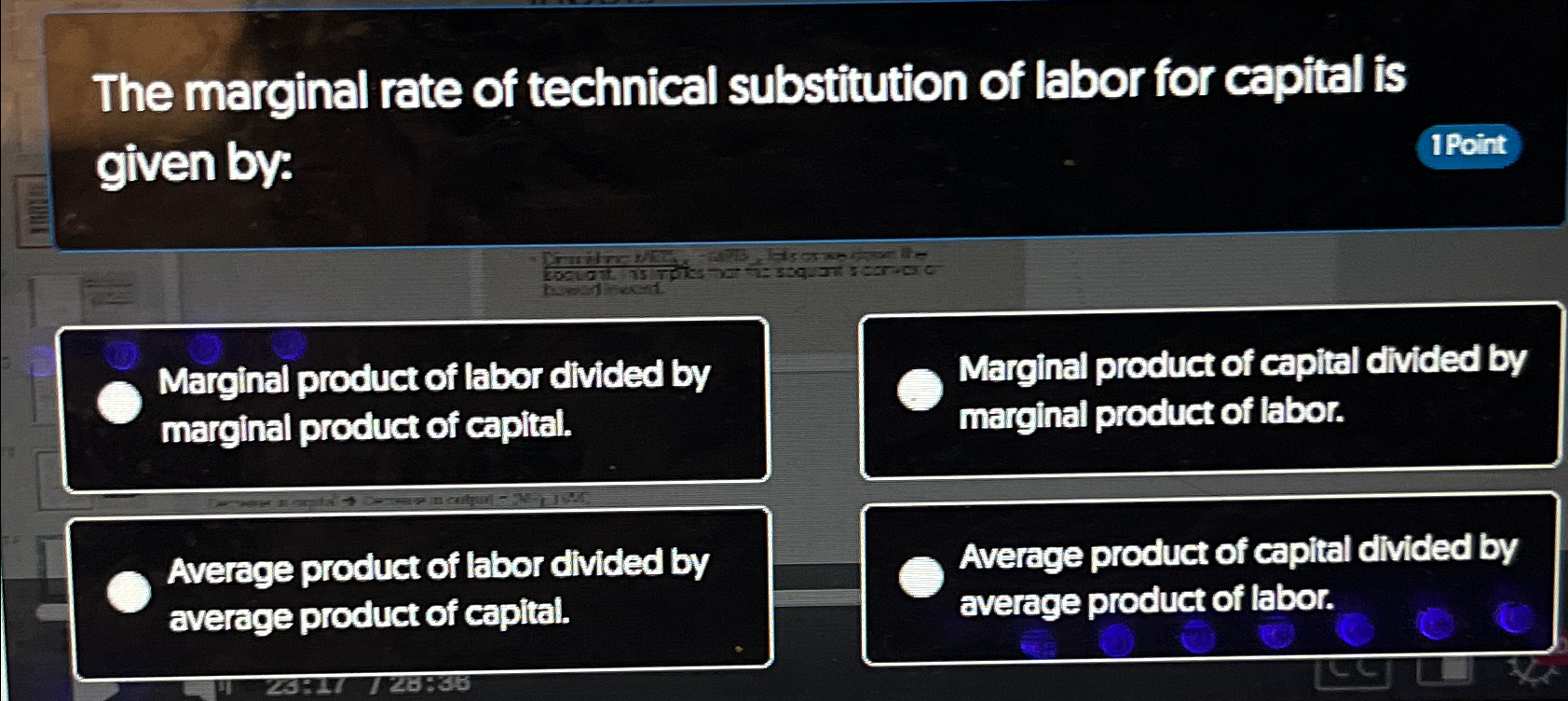 Solved The marginal rate of technical substitution of labor | Chegg.com
