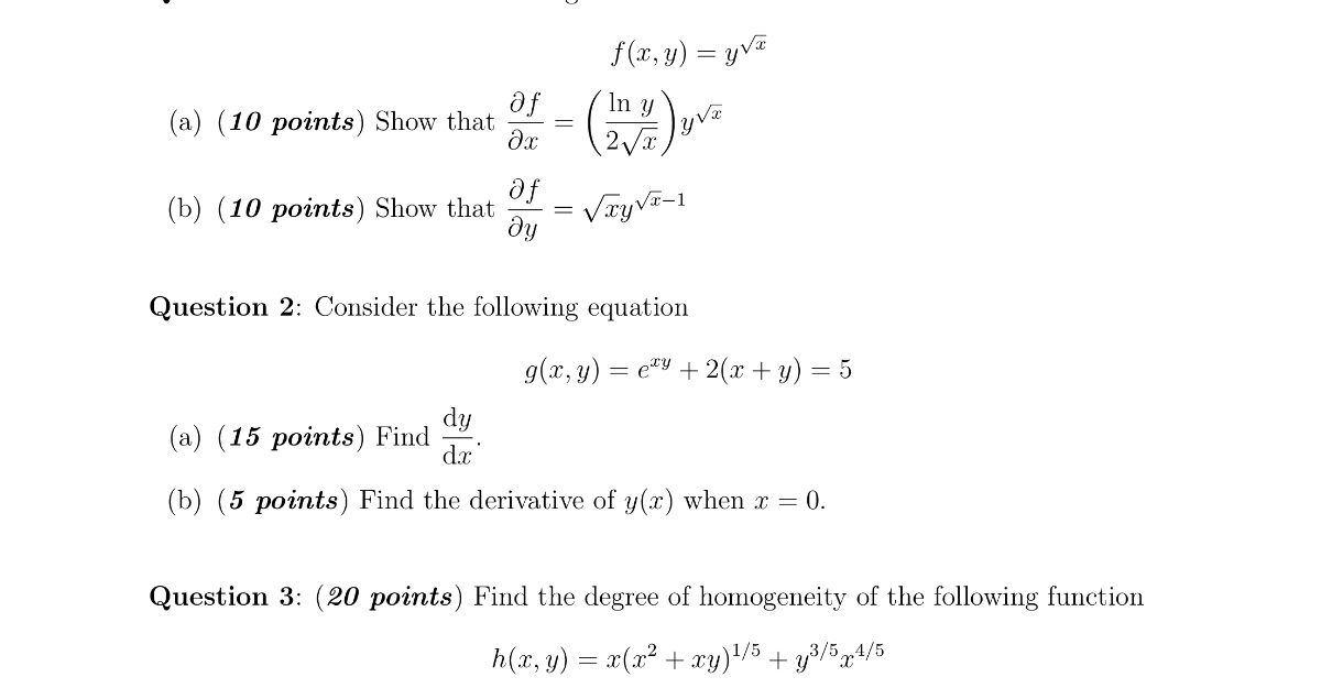 Solved f(x,y)=yx2(a) (10 ﻿points) ﻿Show that | Chegg.com