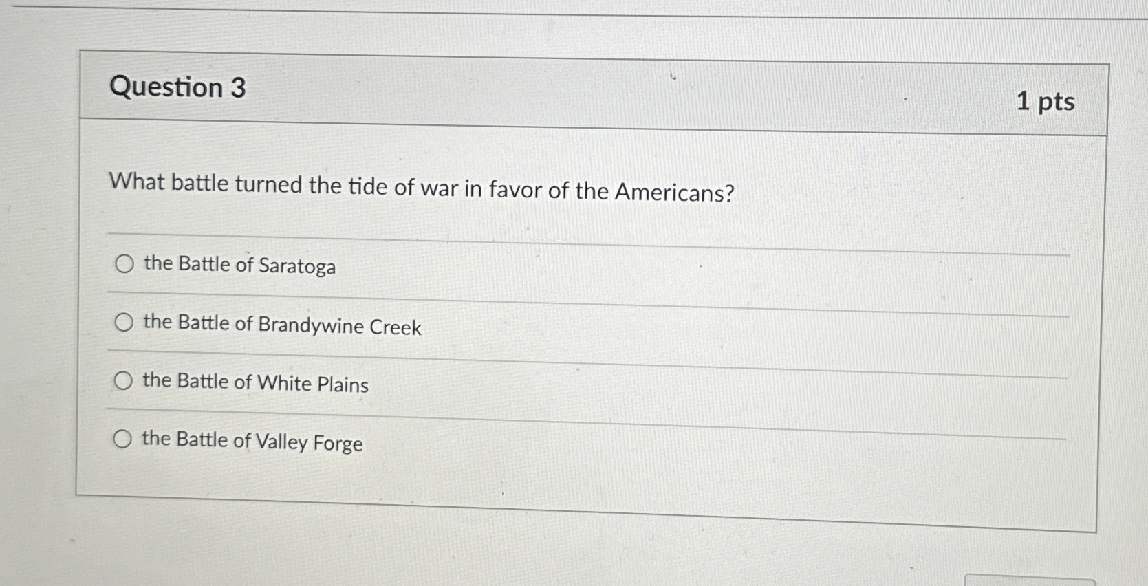 Solved Question 31 ﻿ptsWhat battle turned the tide of war in | Chegg.com