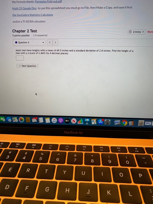Solved the formula sheets: Formulae Fold-out.pdf Math 25 | Chegg.com