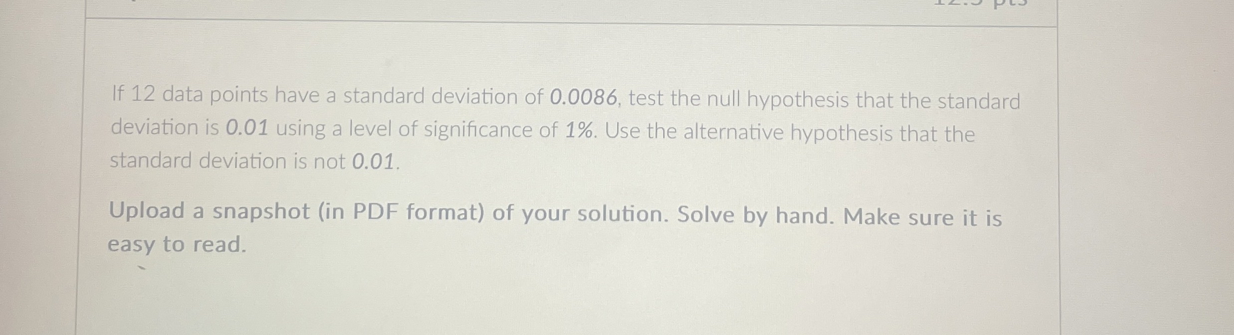 If 12 ﻿data points have a standard deviation of | Chegg.com