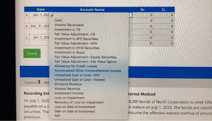 Solved Recording Entries for HTM Debt Securities, Par On | Chegg.com
