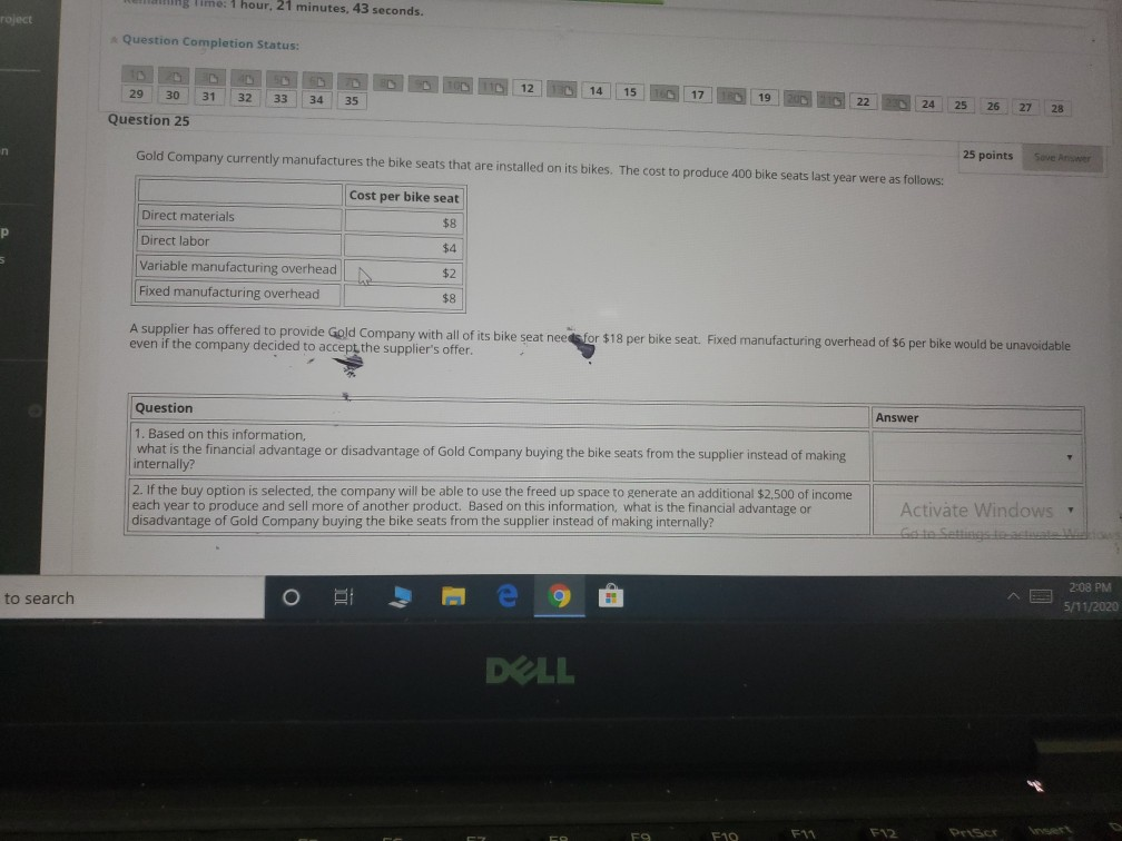 Solved Remaining Time: 1 hour, 32 minutes, 35 seconds. | Chegg.com