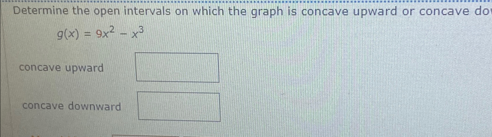 Solved Determine the open intervals on which the graph is | Chegg.com