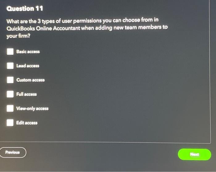 What are 3 types of user permissions you can choose | Chegg.com