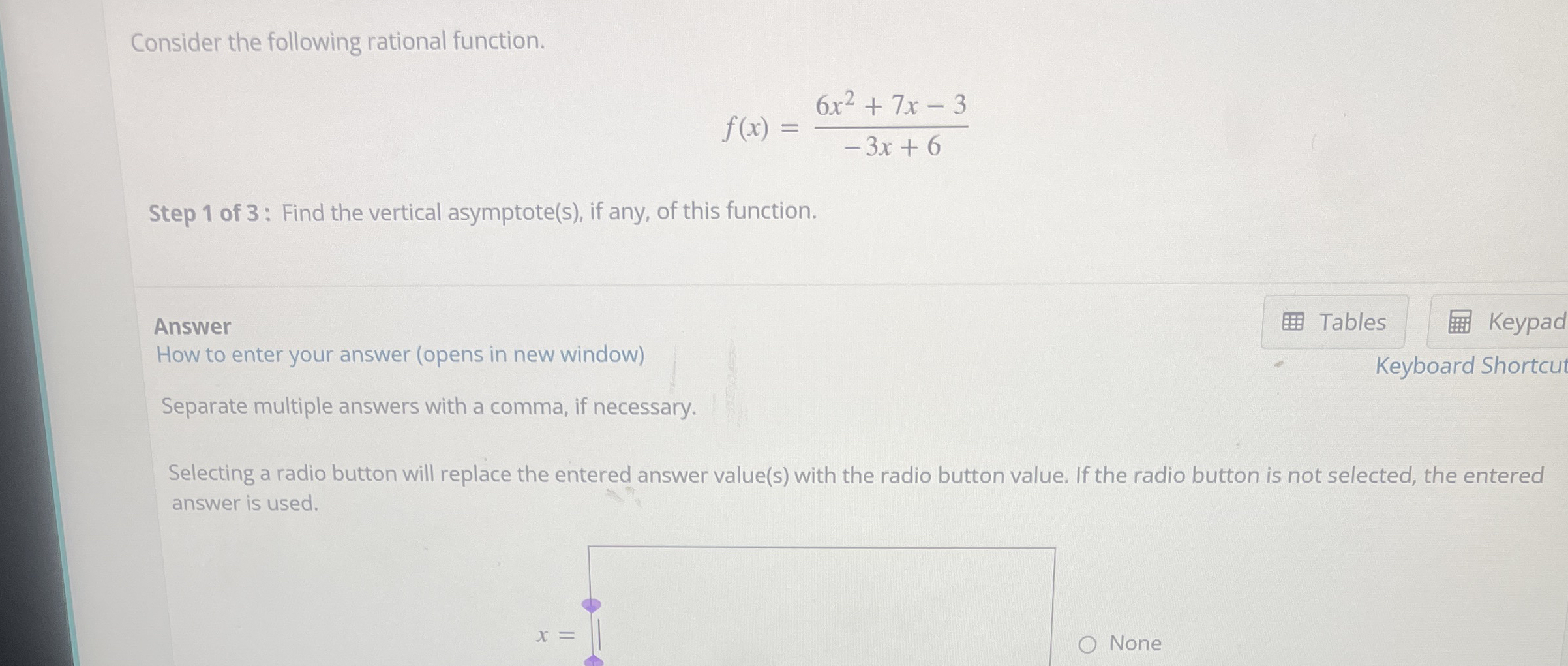 Solved Consider the following rational | Chegg.com