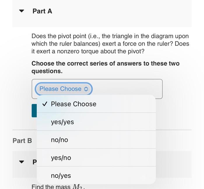 [Solved]: A centimeter ruler, balanced at its center point,
