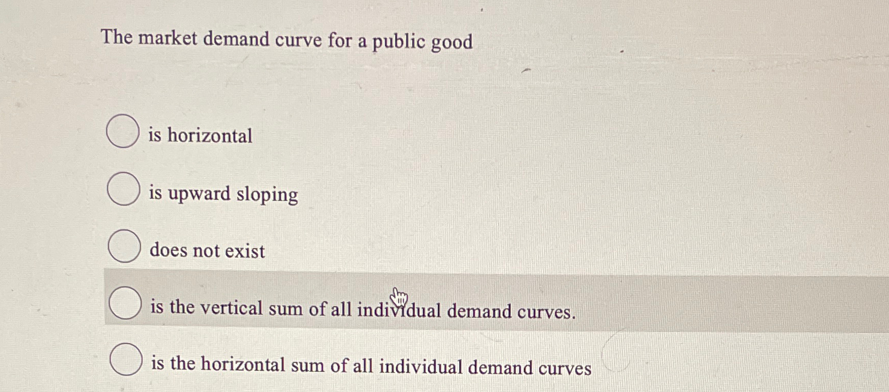 Solved The market demand curve for a public goodis | Chegg.com