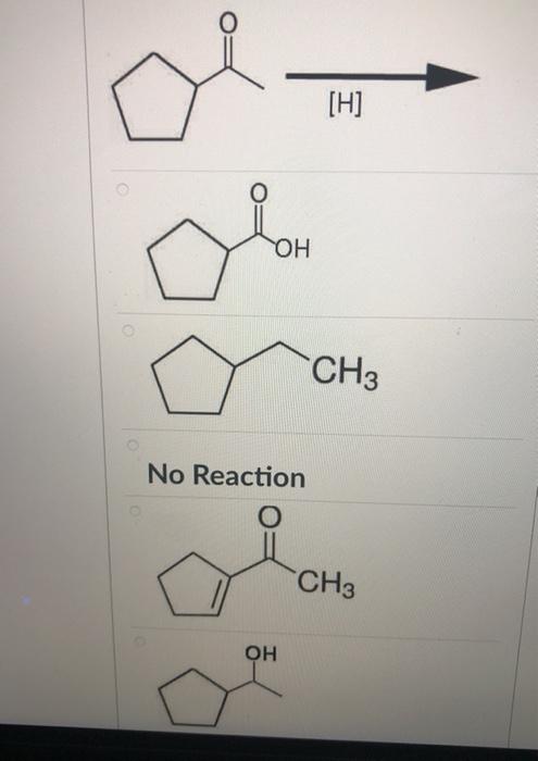 Solved [0] No Reaction CH3 ОН ТОН CH3 ОН H3C. CH3 CH3 | Chegg.com