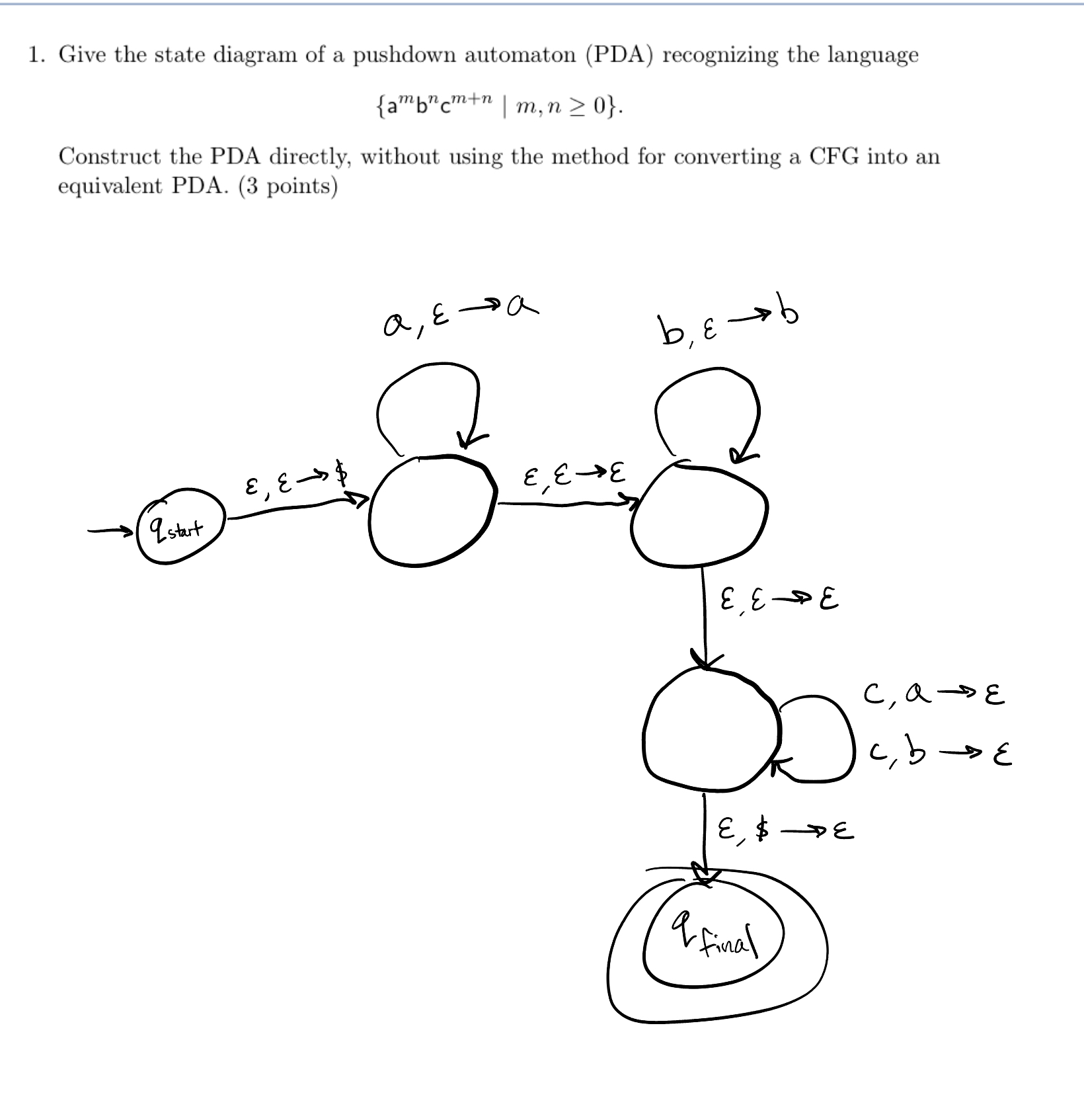 Solved Please Verify The Correctness Of The Given Pda