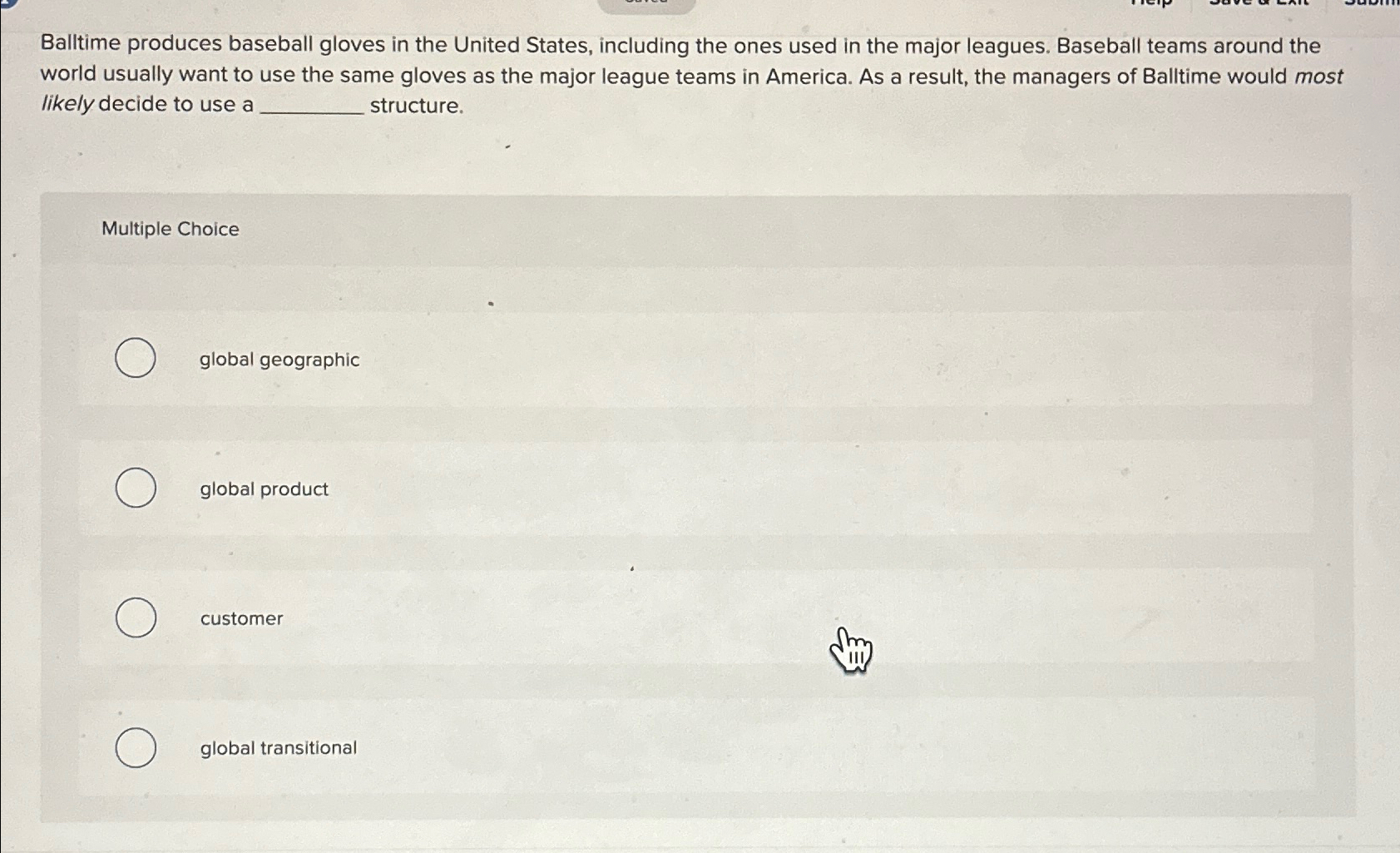 Solved Balltime produces baseball gloves in the United | Chegg.com