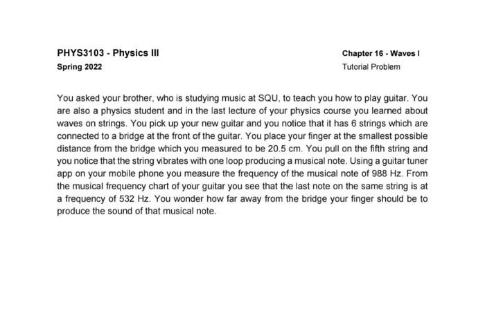 Solved PHYS3103 - Physics III Spring 2022 Chapter 16 - Waves | Chegg.com