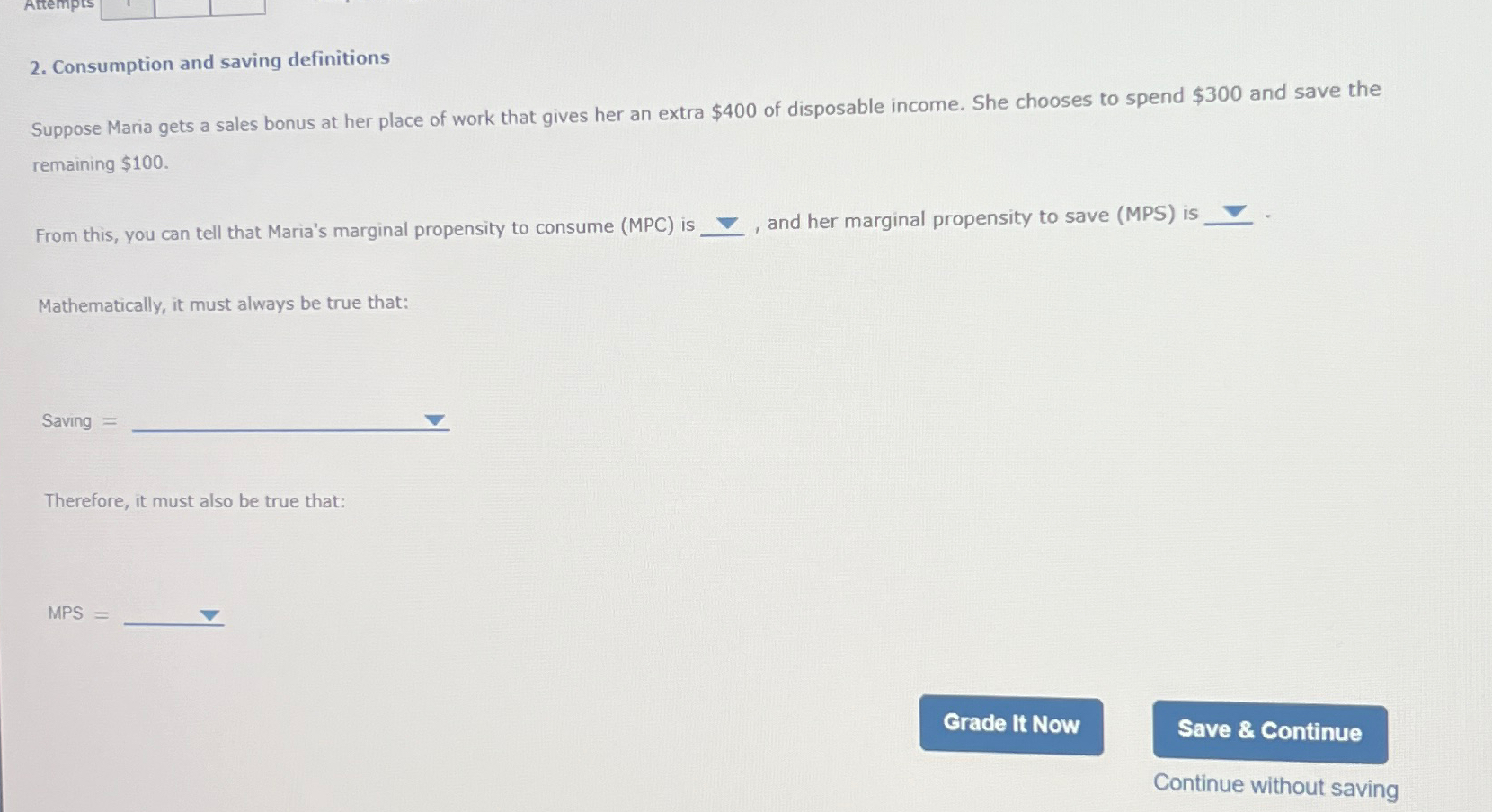 Solved Consumption and saving definitionsSuppose Maria gets | Chegg.com