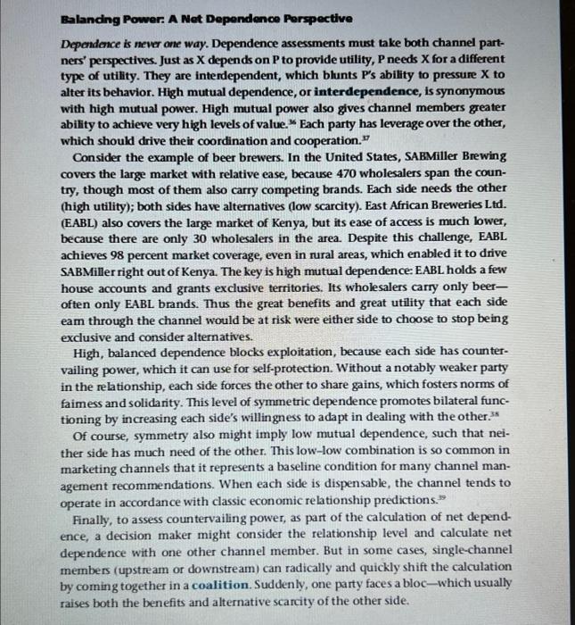 Solved Dependence is never one way. Explain with an | Chegg.com