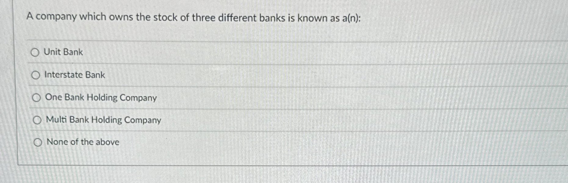 Solved A company which owns the stock of three different | Chegg.com