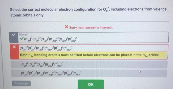 Solved Select the correct molecular electron configuration | Chegg.com