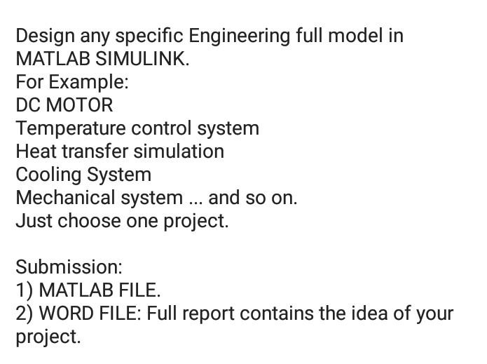 Solved I want pictures of the project that you will choose | Chegg.com
