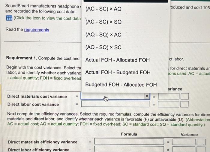 Solved Dropdowns are the same I posted for requirement 1 and | Chegg.com