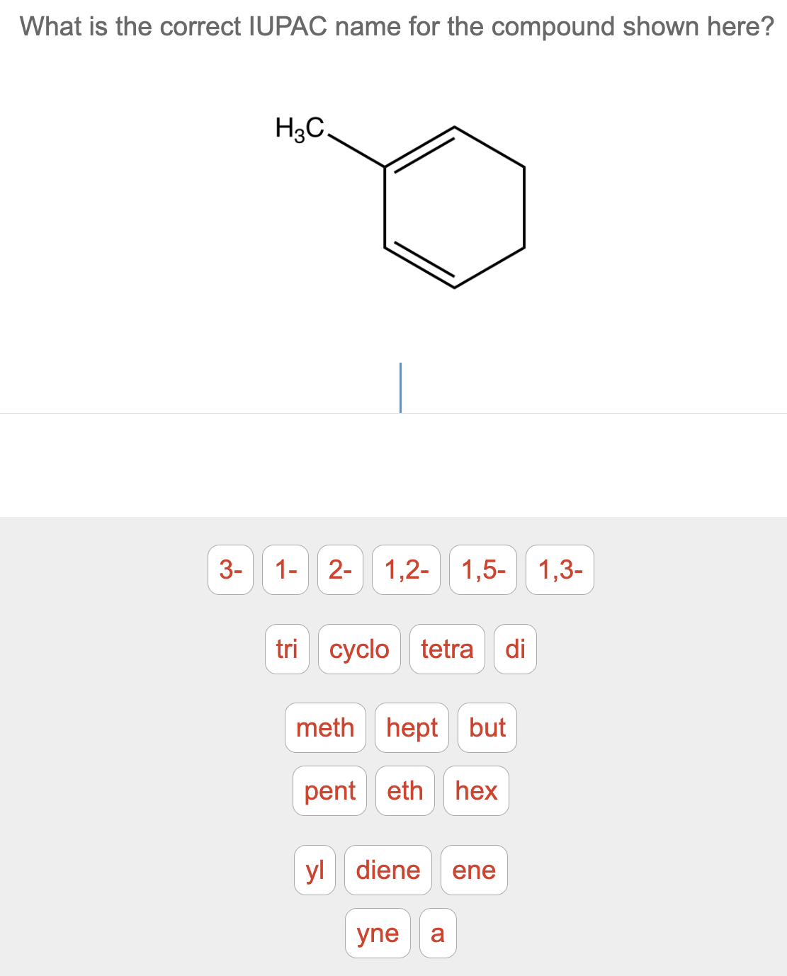 Solved What is the correct IUPAC name for the compound shown | Chegg.com