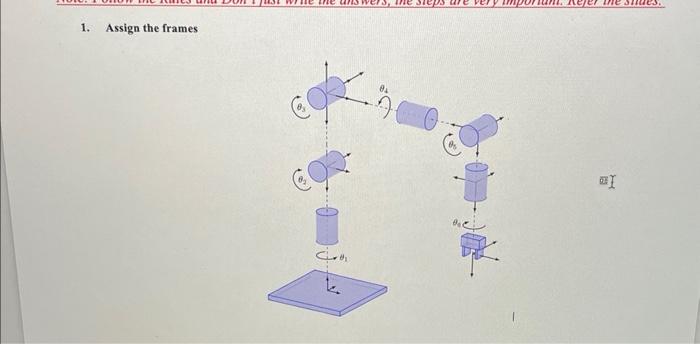 Solved 1. Assign the frames | Chegg.com