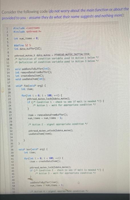 Solved Consider the following code (do not worry about the | Chegg.com