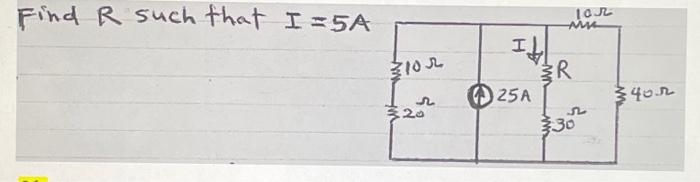 Solved Find R such that I=5 A | Chegg.com