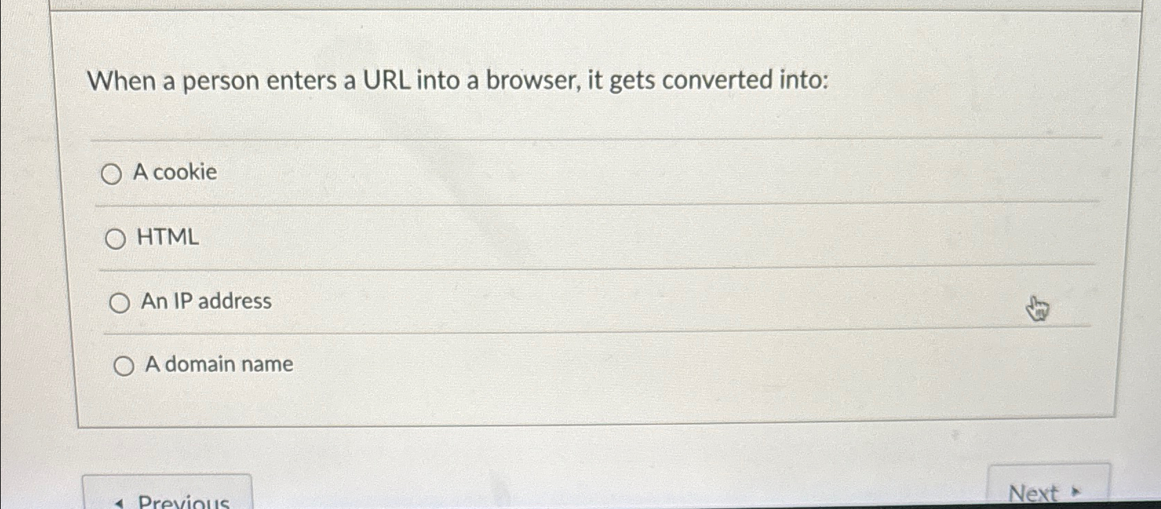 Solved When a person enters a URL into a browser, it gets | Chegg.com