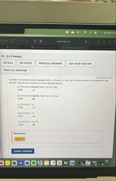 Solved 1415252612. [3 / 5 ﻿Points] PRACTICE | Chegg.com