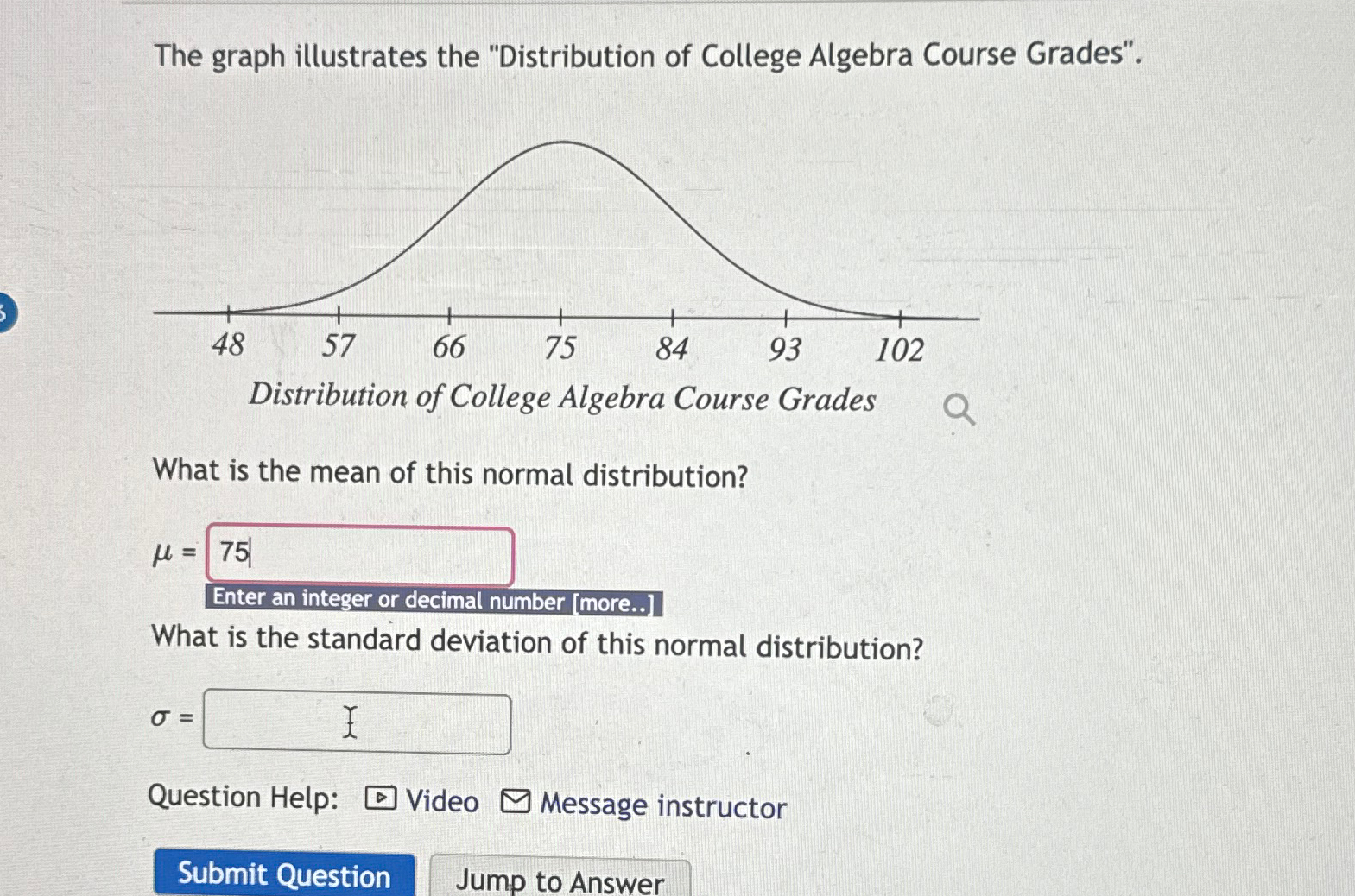 The graph illustrates the "Distribution of College | Chegg.com