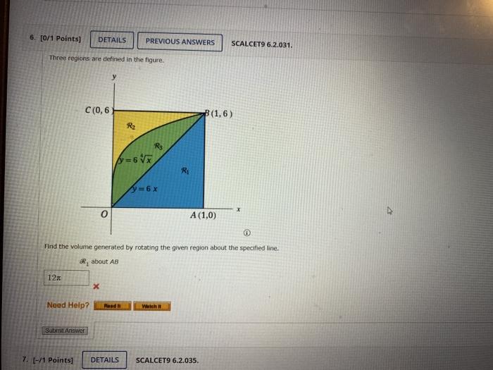 Solved 6. O/1 Points] DETAILS PREVIOUS ANSWERS SCALCET9 | Chegg.com