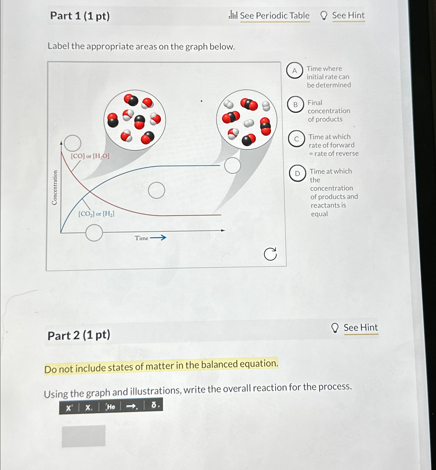 Solved Part 1 (1 ﻿pt)See Periodic TableSee HintLabel the | Chegg.com