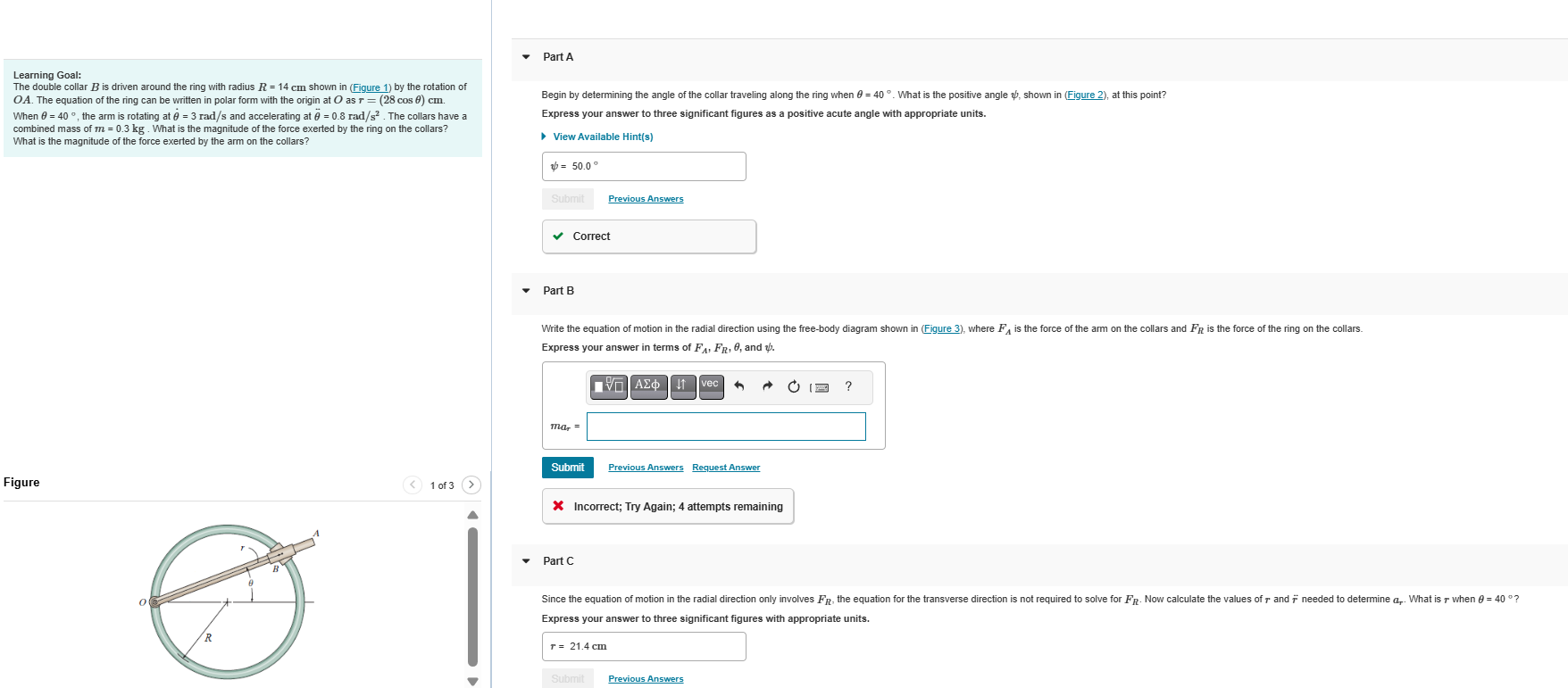Solved Find part B and What is the magnitude of the force | Chegg.com