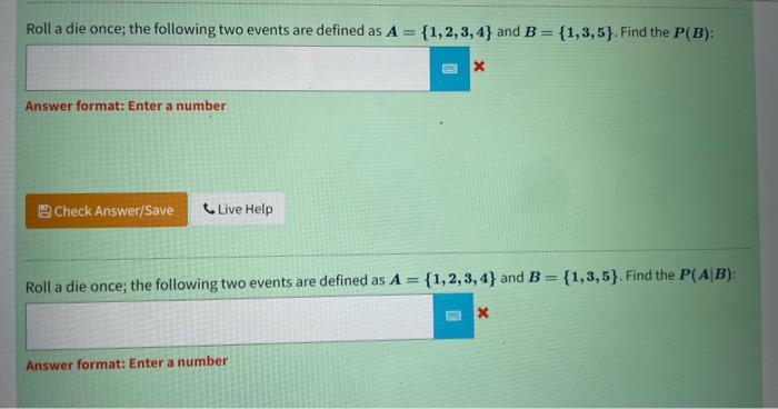Solved Two events A and B are independent if: Answer format: | Chegg.com
