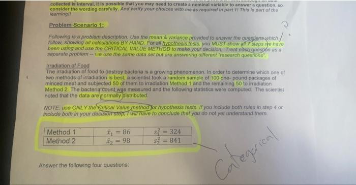 Solved colfected is Interval, it is possible that you may | Chegg.com