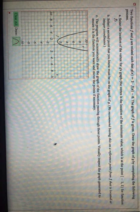Solved Two functions f and g are related such that g() - 2. | Chegg.com