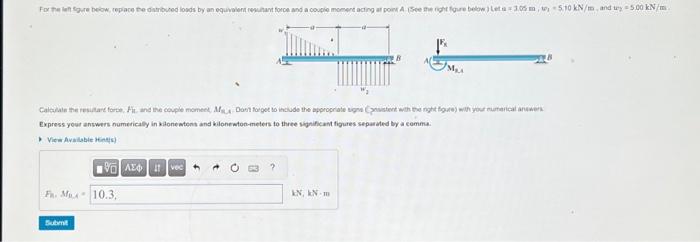 Solved For the left figure below, replace the distributed | Chegg.com