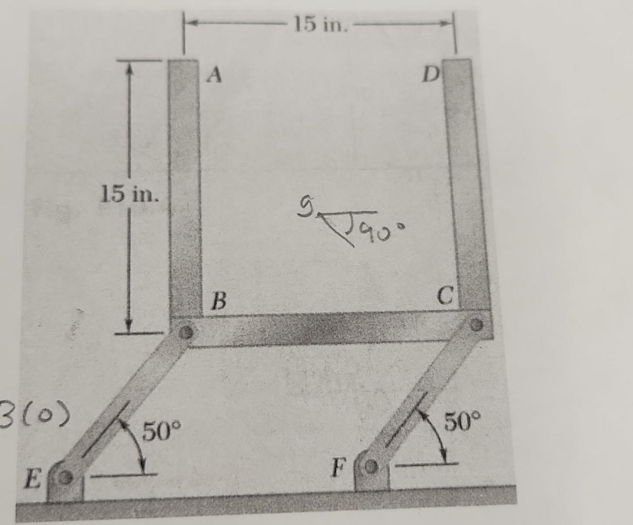 Q3) Three bars, each weighing 10lb, are welded | Chegg.com