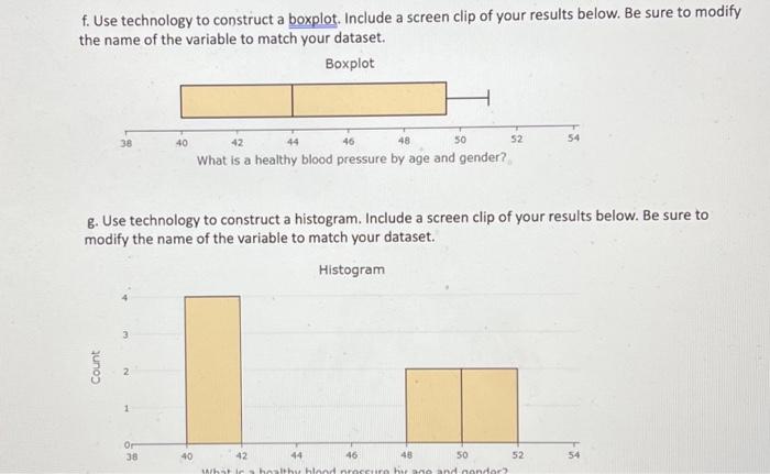 g. Use technology to construct a histogram. Include a | Chegg.com