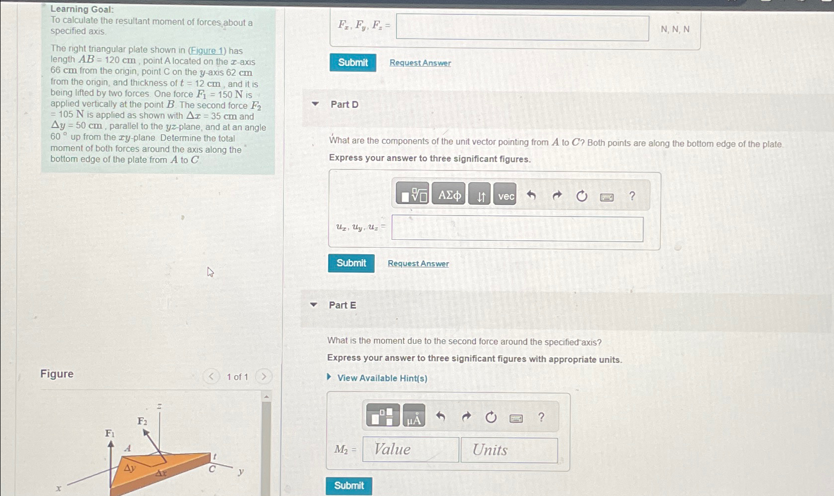 Solved Learning Goal:To calculate the resultant moment of | Chegg.com