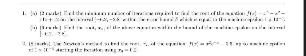 Solved 1. (a) (2 marks) Find the minimum number of | Chegg.com