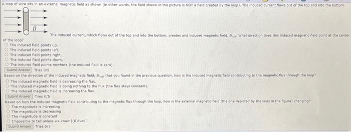 Solved The induced ficld phints up? Fhe indireet ford ponts | Chegg.com