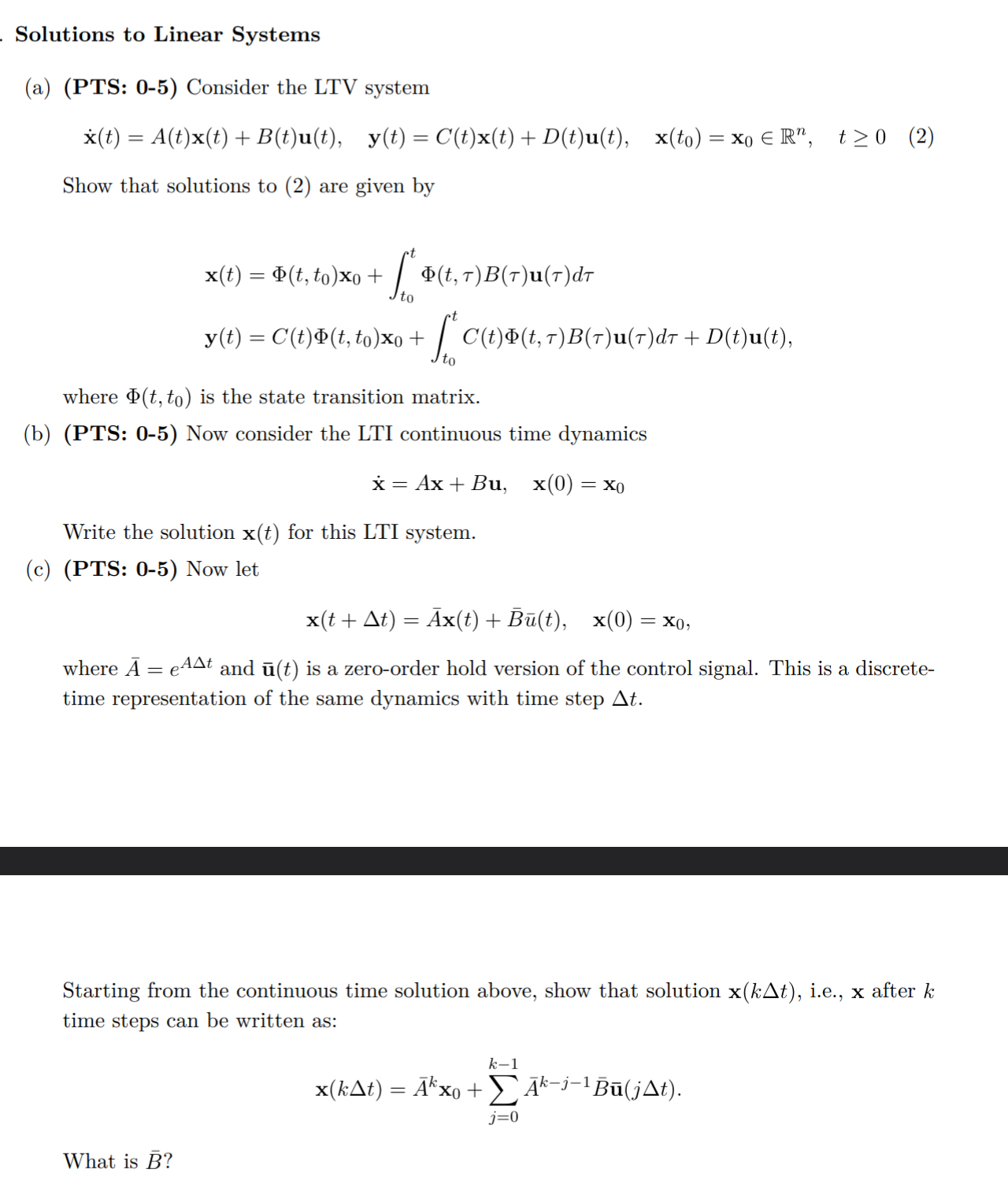 Solved Solutions to Linear Systems(a) (PTS: 0-5) ﻿Consider | Chegg.com