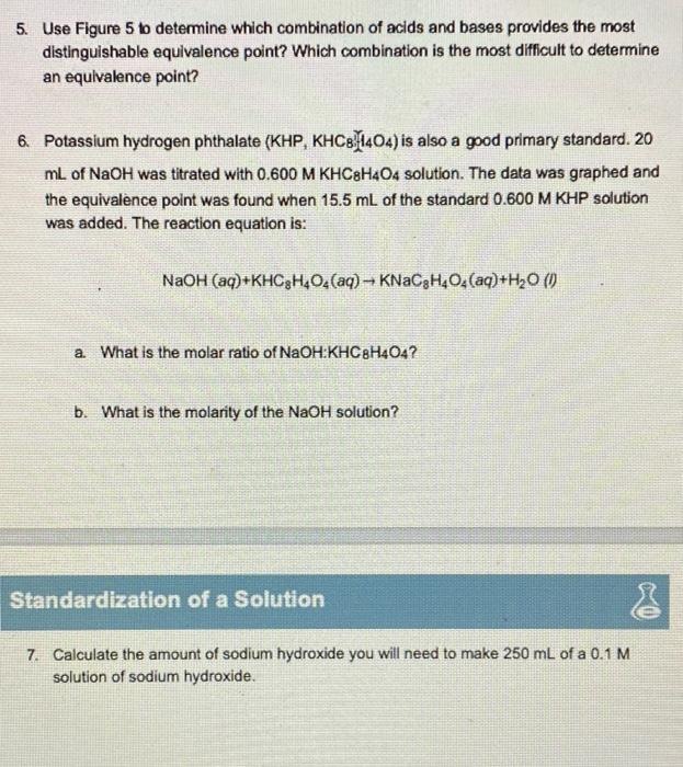 Solved 5. Use Figure 5 to determine which combination of | Chegg.com