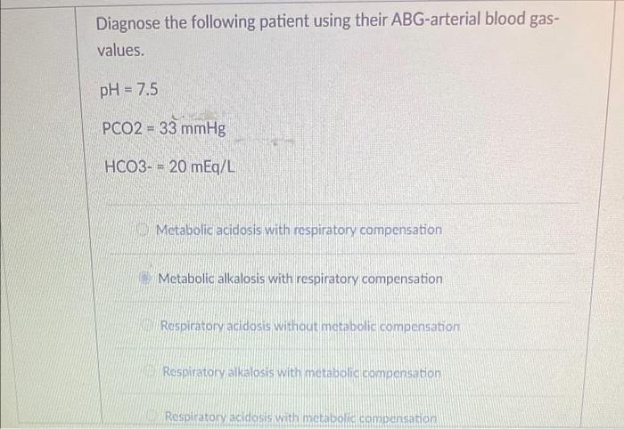Solved Diagnose the following patient using their | Chegg.com