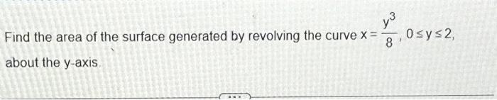 Solved Find the area of the surface generated by revolving | Chegg.com
