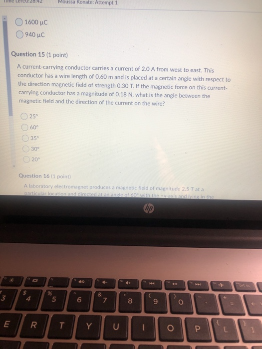 Solved Home LeTLU 20:42 Moussa Konate: Attempt 1 1600 C 940 | Chegg.com