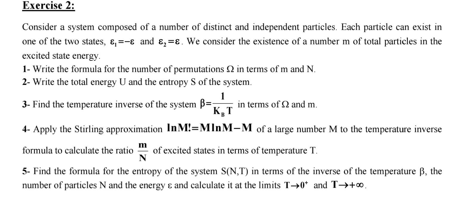 Solved Consider a system composed of a number of distinct | Chegg.com