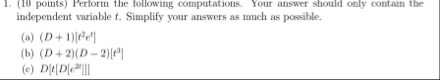 Solved (10 ﻿points) ﻿Perform the following computations. | Chegg.com