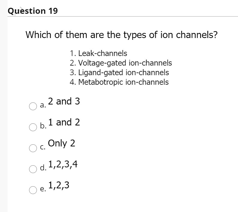Solved Question 19Which of them are the types of ion | Chegg.com