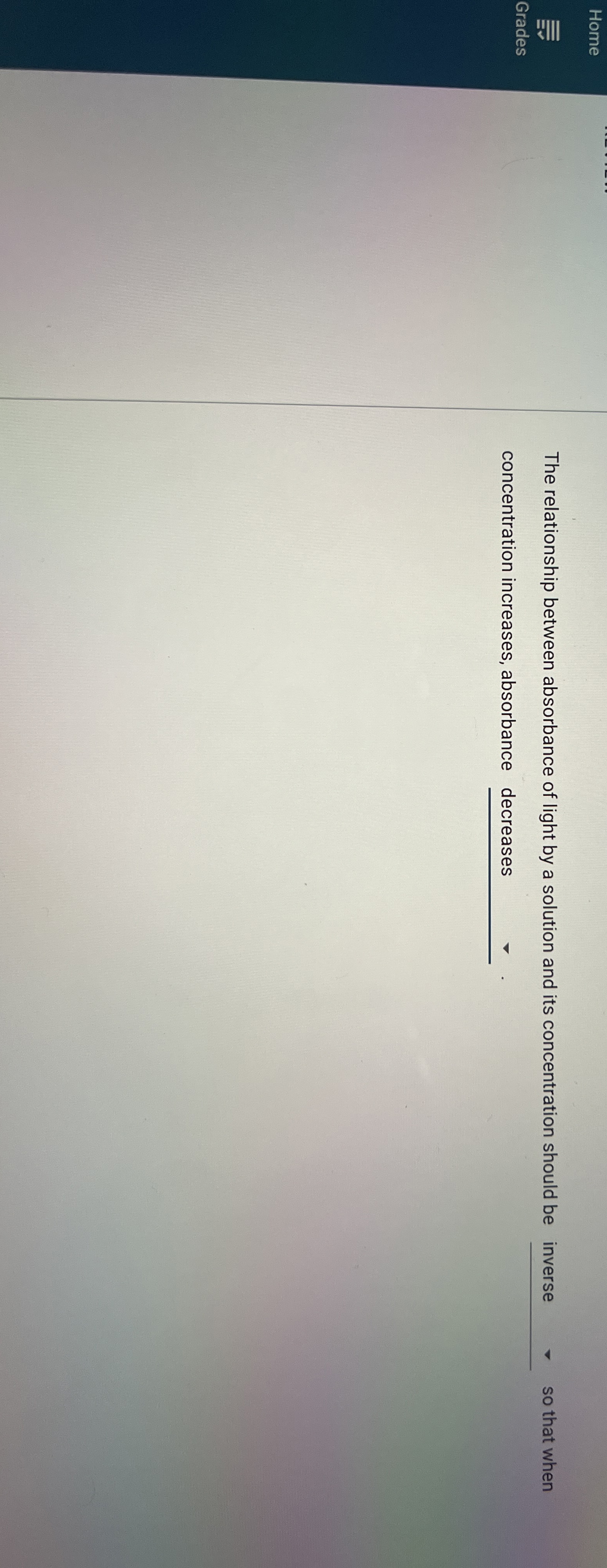 [Solved]: The relationship between absorbance of light by a
